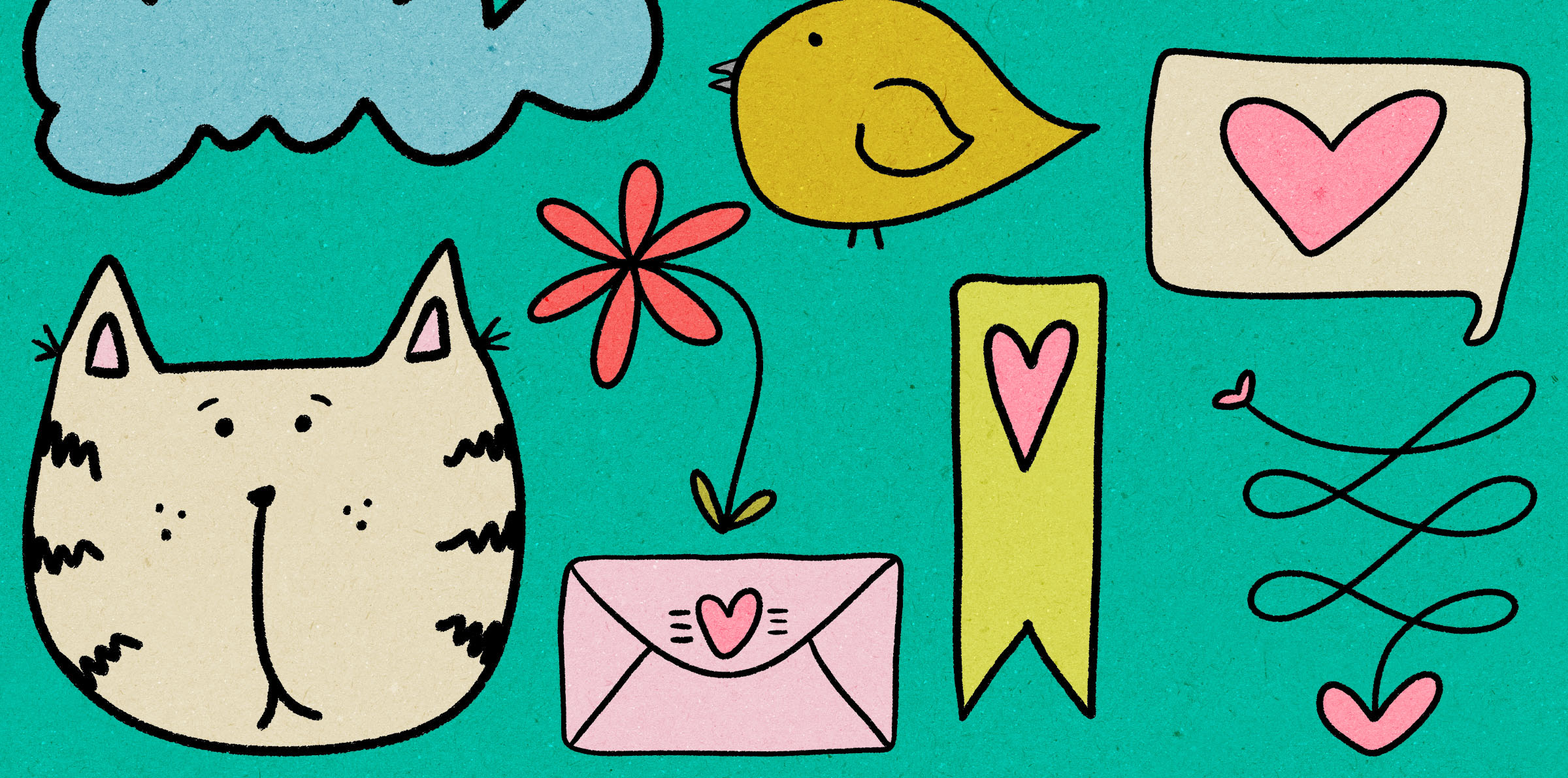 Free Download: Assorted Hand Drawn Clipart Set - HG Designs