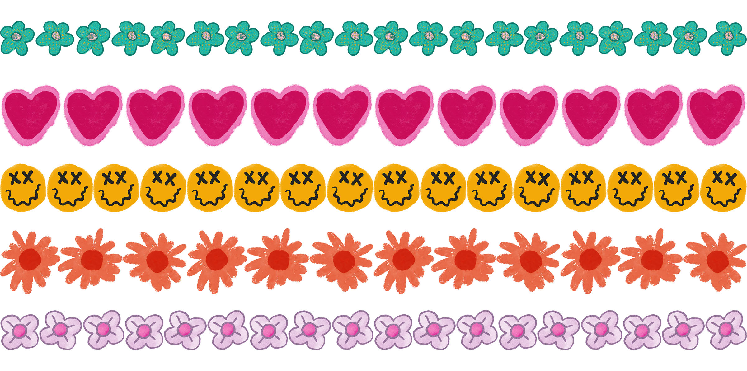 Free Download: Hand Drawn Colorful Png Borders Or Text Dividers - HG ...