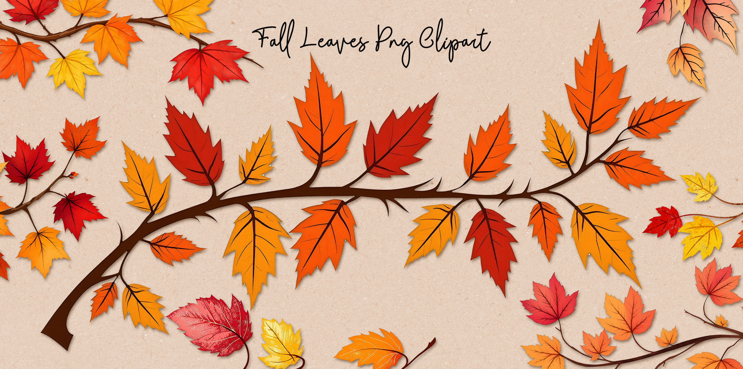 Free Download: Fall Leaves Png Clipart Set - HG Designs