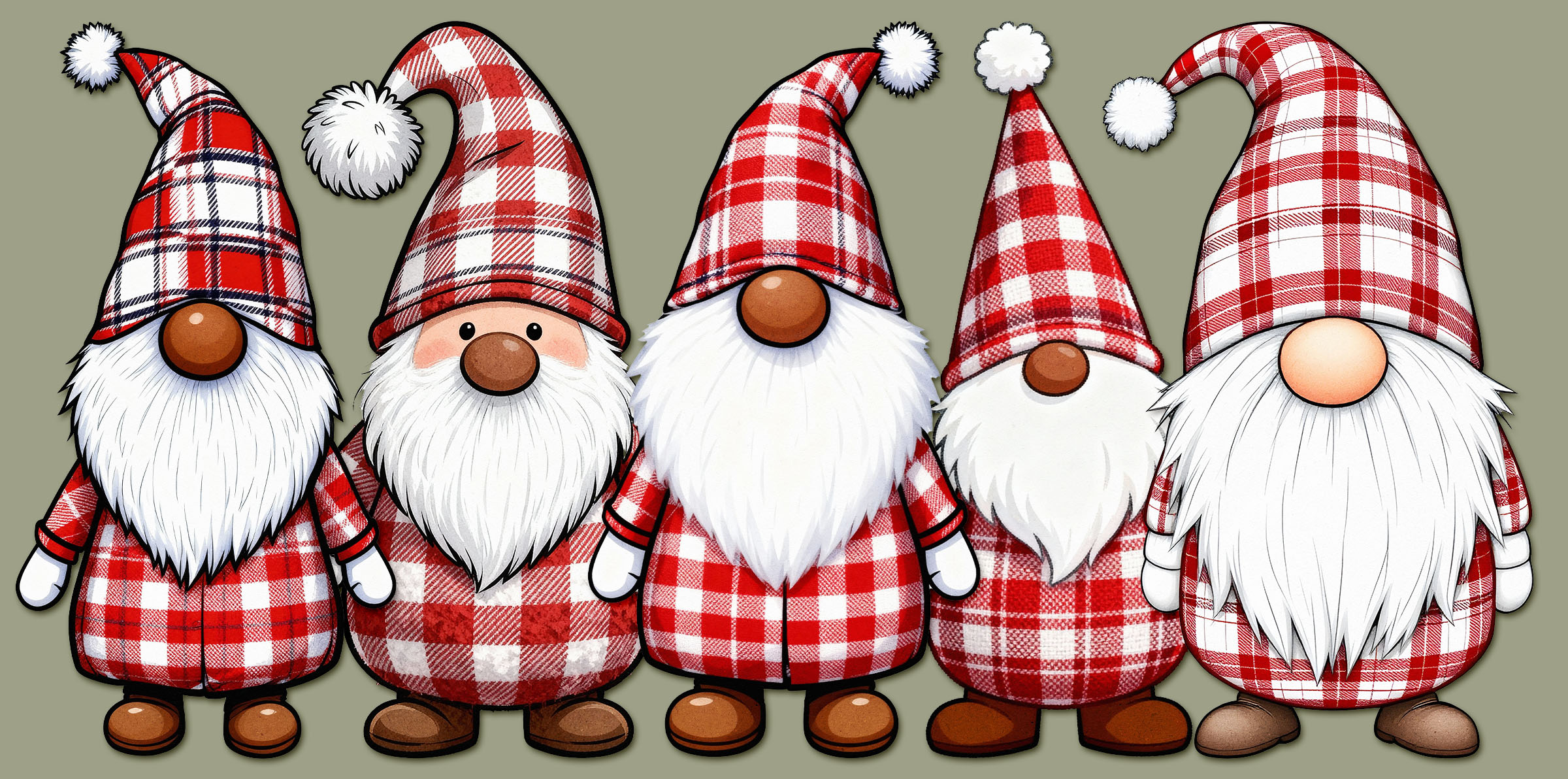 Free Download: Christmas Gnomes PNG Clipart Set - HG Designs